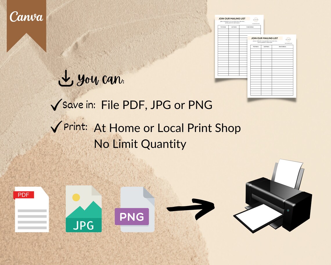 Editable Mailing List Template Esthetician Email Address List - Etsy