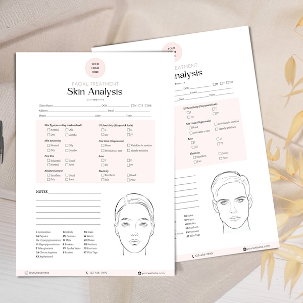 Esthetician Forms - Etsy