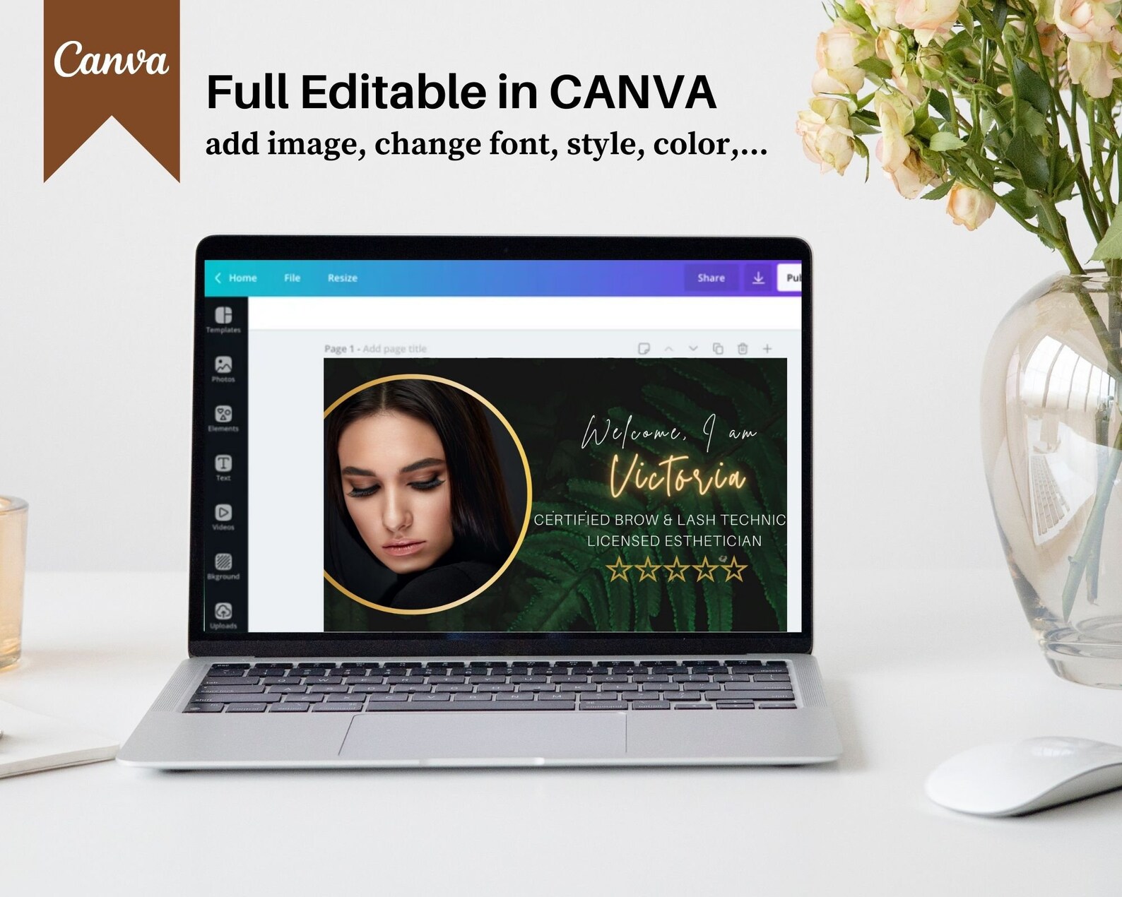 Tropical Editable Acuity Scheduling Template, Black Gold DIY Booking ...