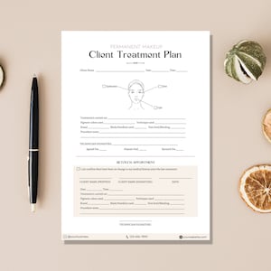 Microblading Consent Form, Consultation Editable PMU Client Intake ...