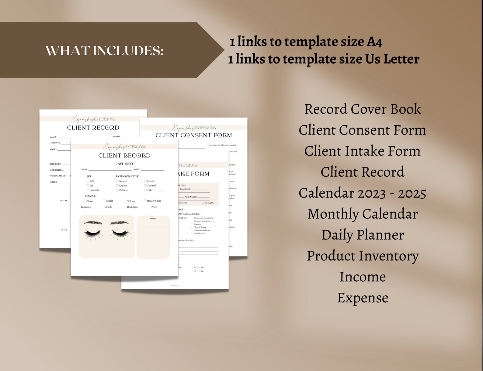 Digital Lash Client Record Book, Goodnotes, Notability, Eyelash ...