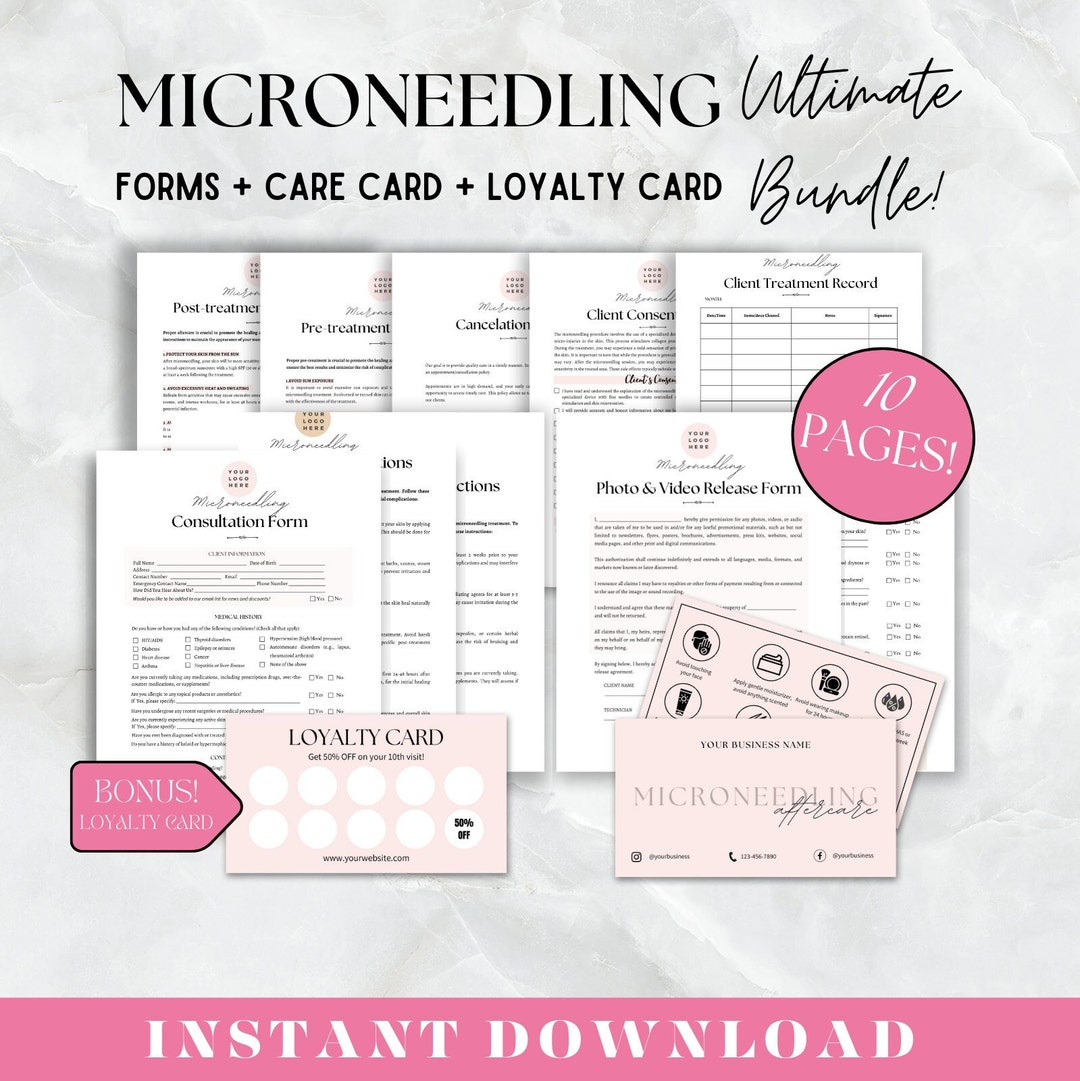 Microneedling Forms Editable Microneedling Consent Templates ...