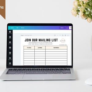 Editable Mailing List Template, Esthetician Email Address List Sign up ...