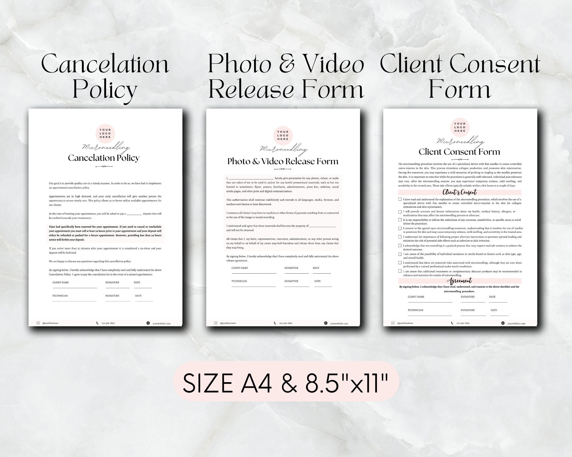 Microneedling Forms Editable Microneedling Consent Templates ...