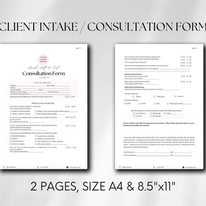 Lash Lift and Tint Form Bundle Printable Lash Lift Consent Forms ...