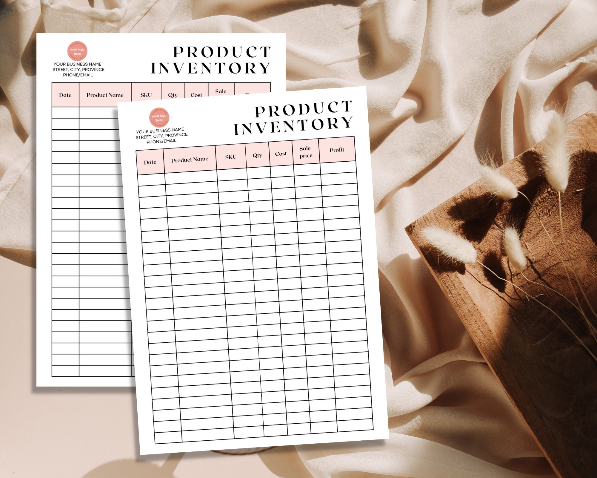 Editable Inventory Management Form, Small Business Inventory Tracker ...