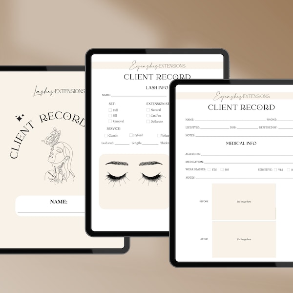 Lash Client Record - Etsy