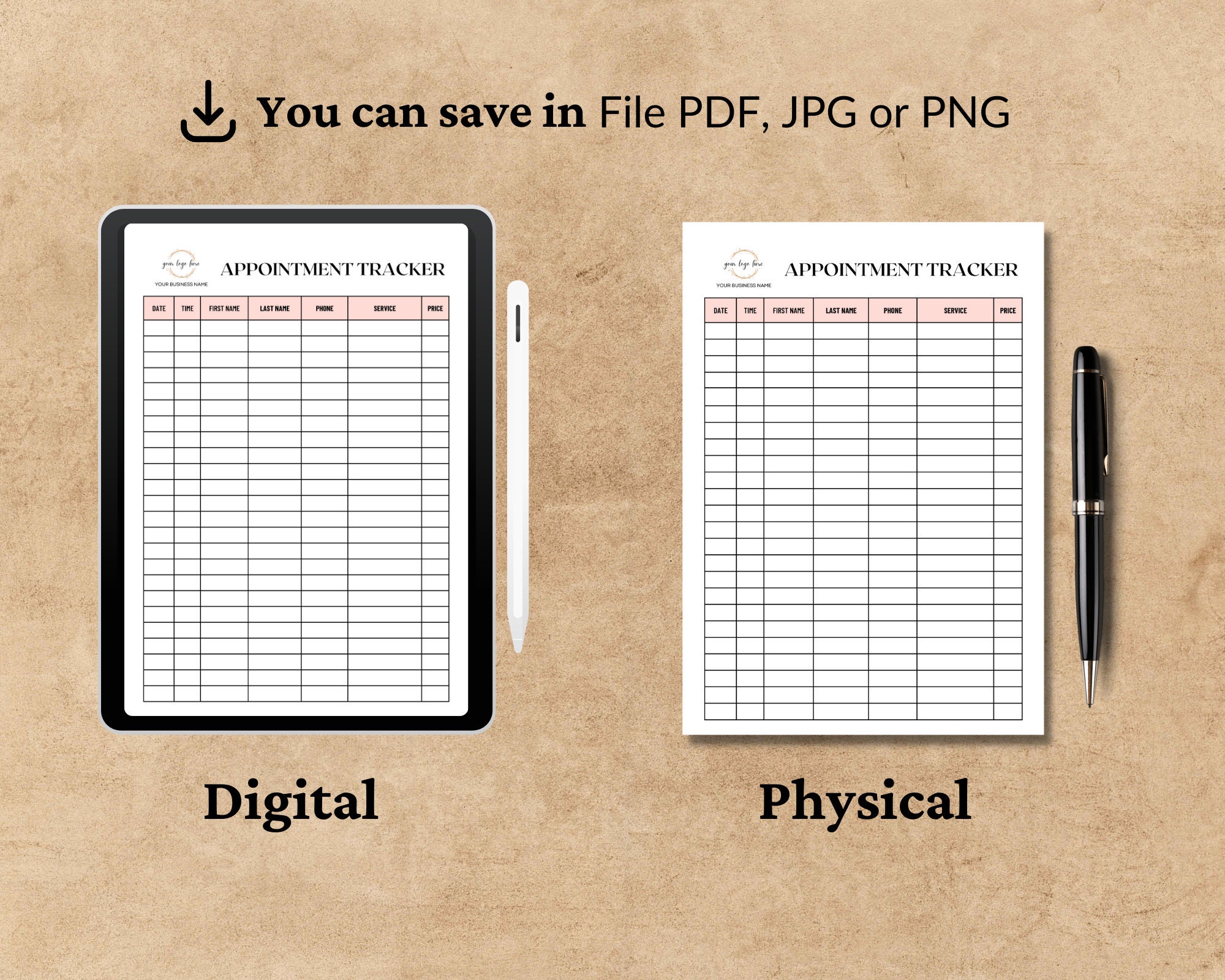 Editable Salon Appoitment Tracker Template, Client Service Record Sheet ...