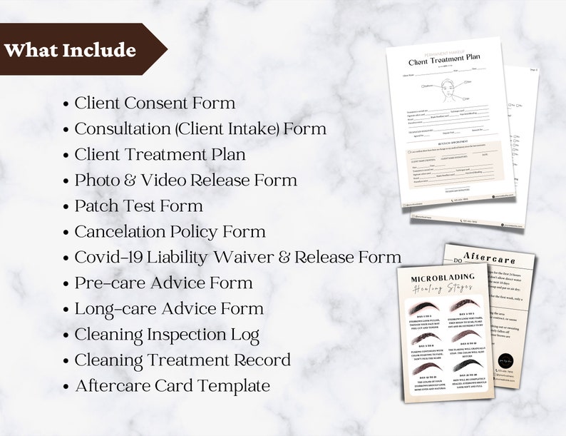 Microblading Consent Form Consultation Editable PMU Client - Etsy
