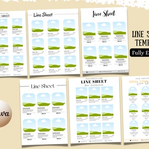 Product Catalogue, Bundle Line Sheet Template for Wholesale and Small ...