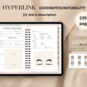 Digital Lash Client Record Book, Goodnotes, Notability, Eyelash ...