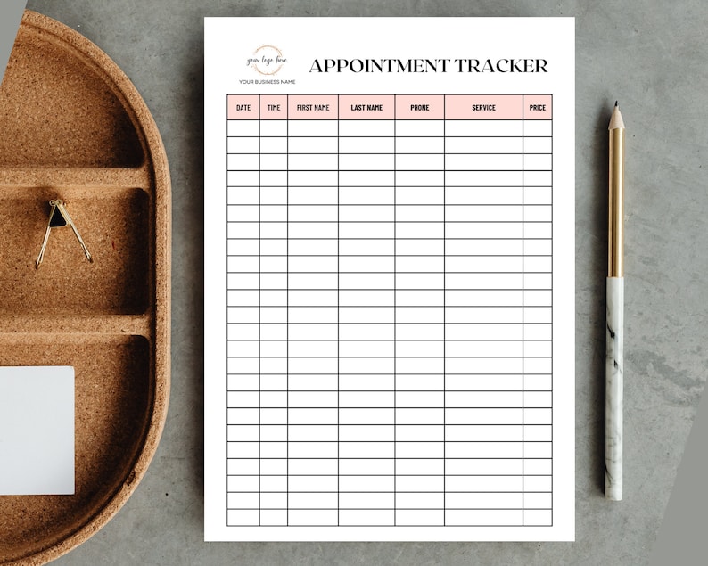 Editable Salon Appoitment Tracker Template, Client Service Record Sheet ...