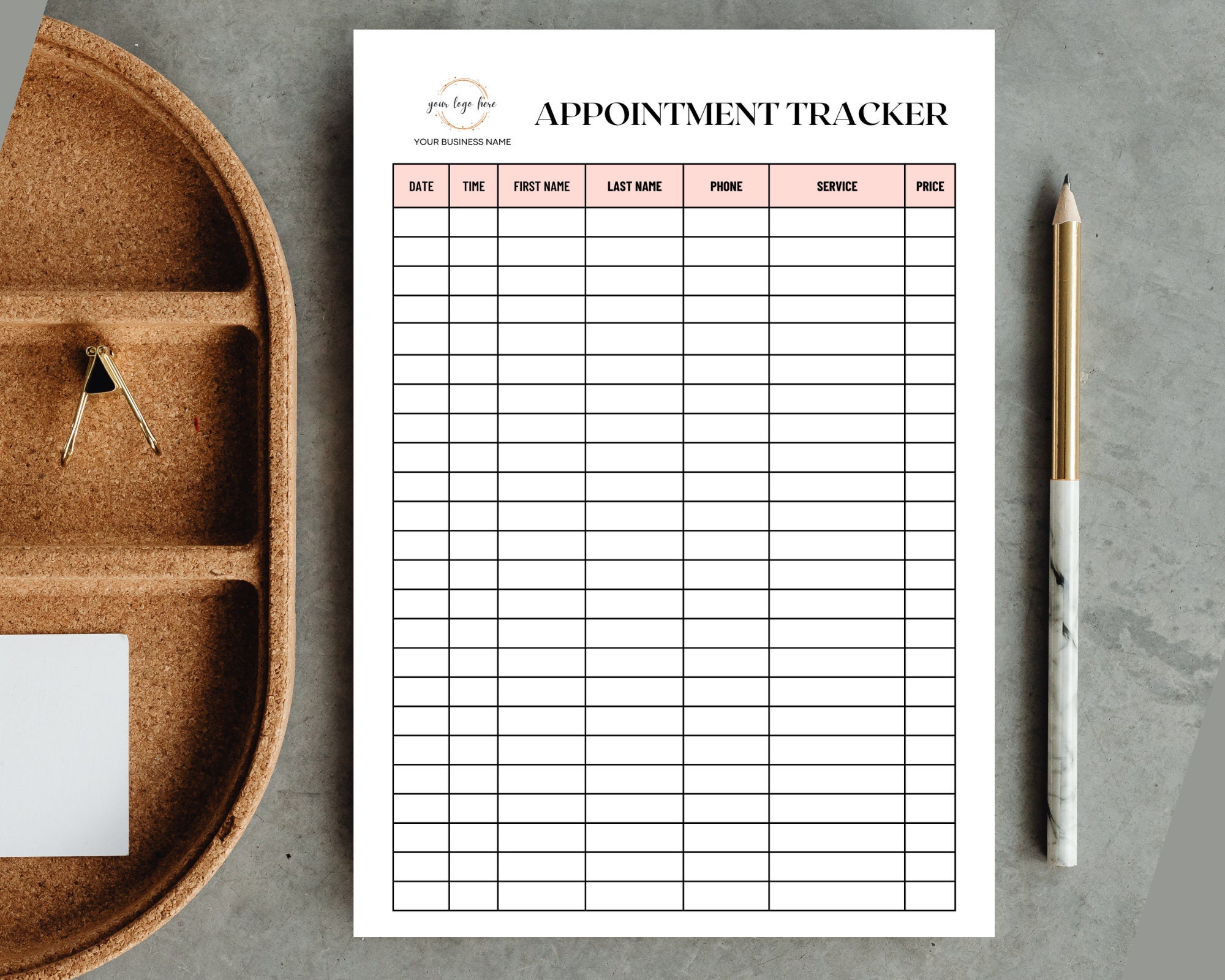 Editable Salon Appoitment Tracker Template, Client Service Record Sheet ...