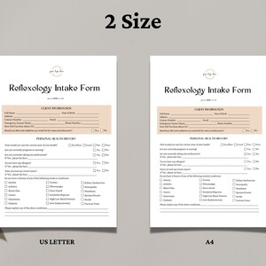 Reflexology Intake Form, Foot Massage Consultation Form, Reflexology ...