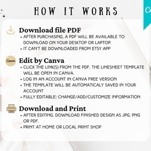 Minimal Modern Line Sheet Template Canva Editable, Instant Download ...