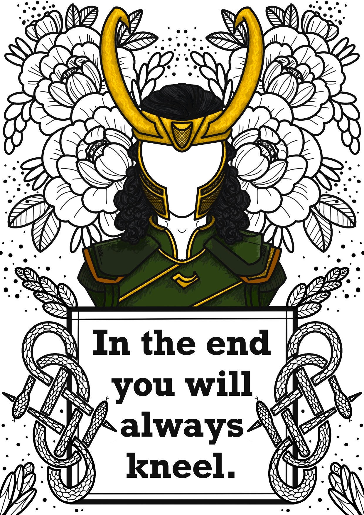 Loki Kneel Poster