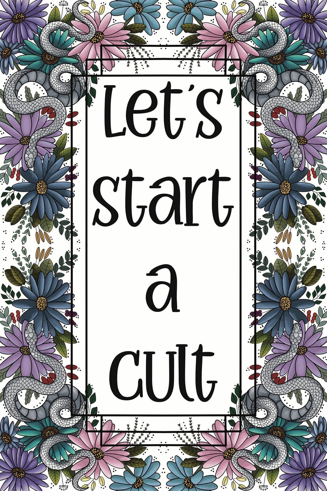 Goth/dark Humour A4 Art Print. Lets Start a Cult. Wall Art - Etsy