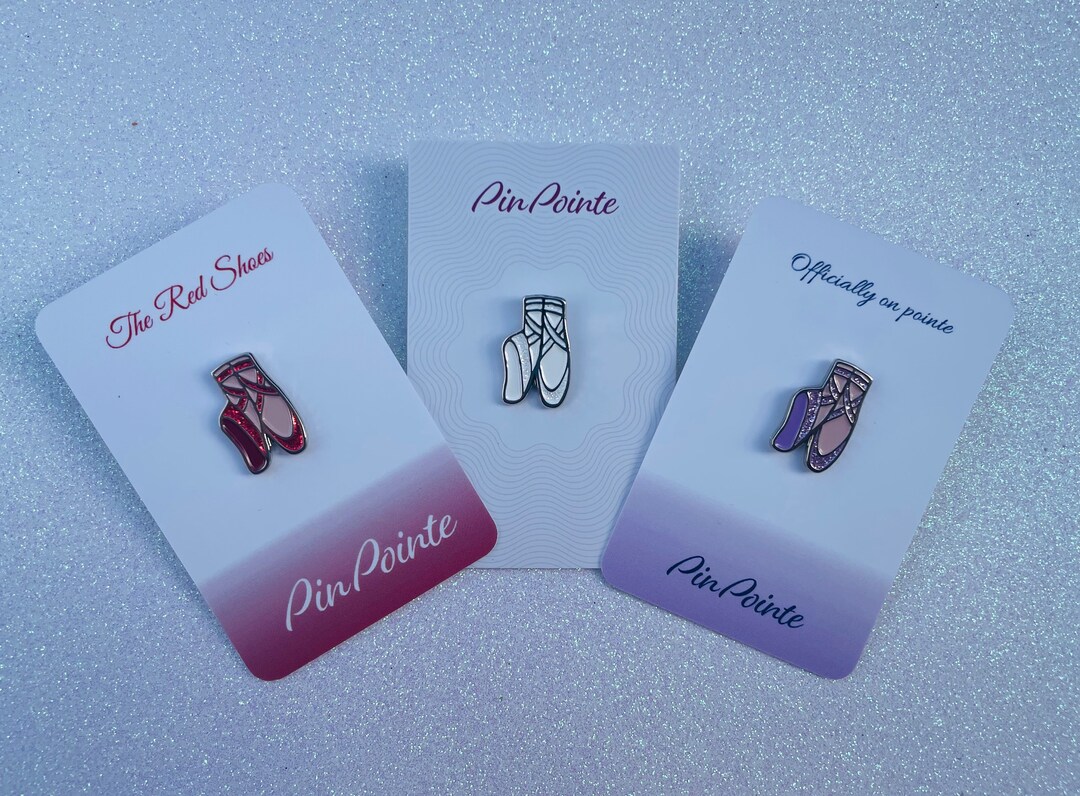 Glitter Pointe Shoe, Pinpointe Enamel Pin, Ballet Shoe, Ballet Gift ...