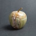 Green Marble Apple With Stem, Unique Decorative Sculpture, Natural ...