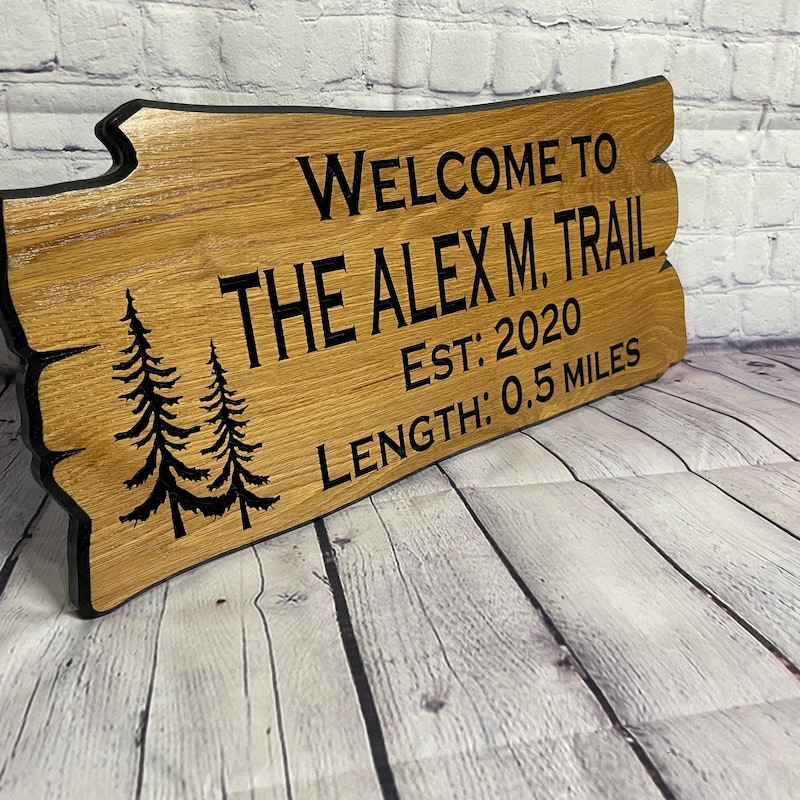 Hiking Sign - Etsy