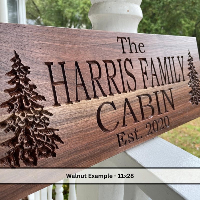 Carved Wooden Log Sign - Etsy