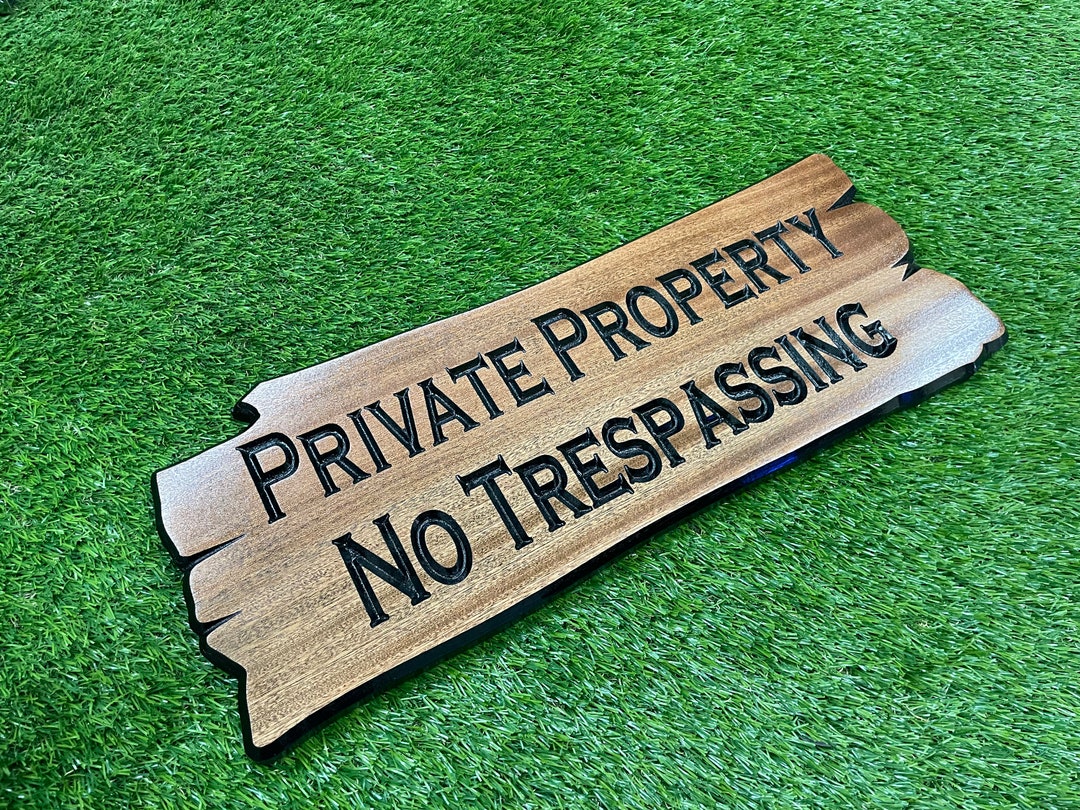 Trespassers Will Be Eaten Outdoor Wood Carved Sign: No Trespassing ...