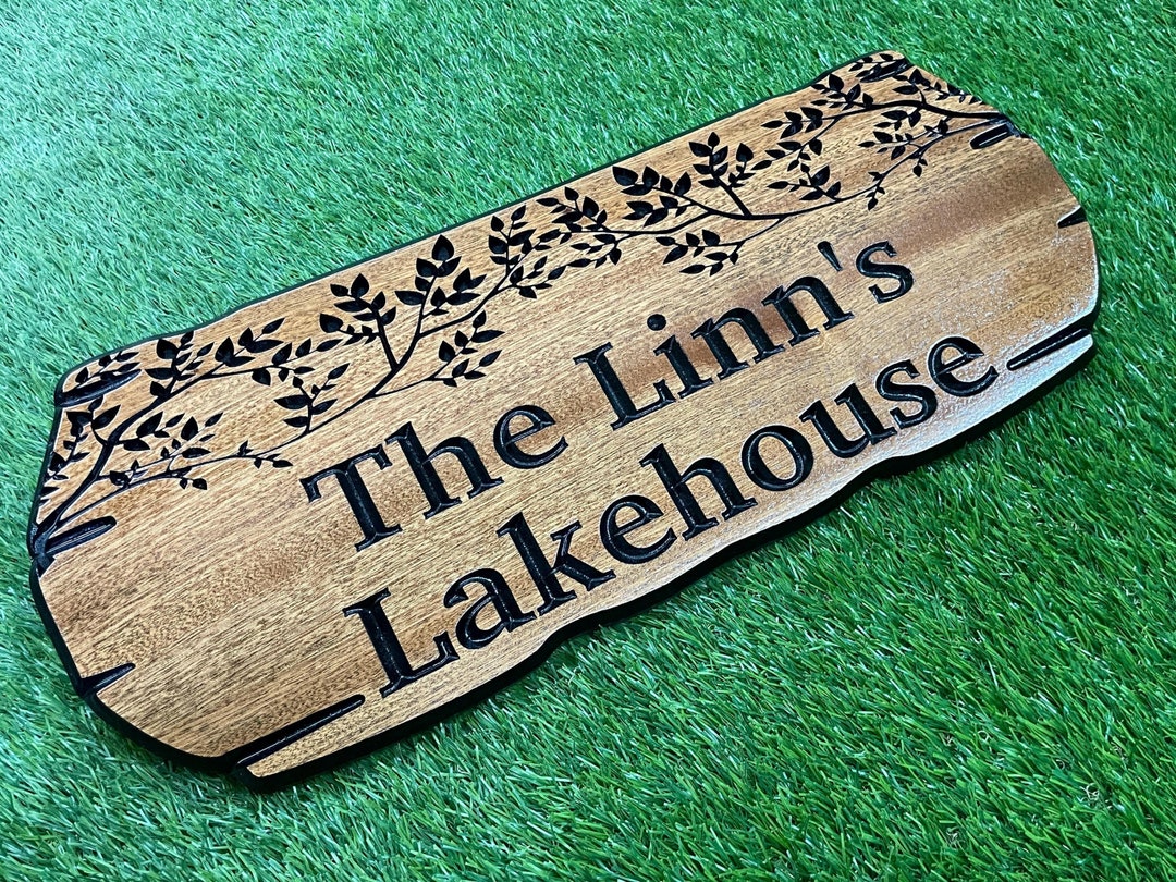 Large Custom Outdoor Wooden Signs, Personalized Carved Wood Signs ...