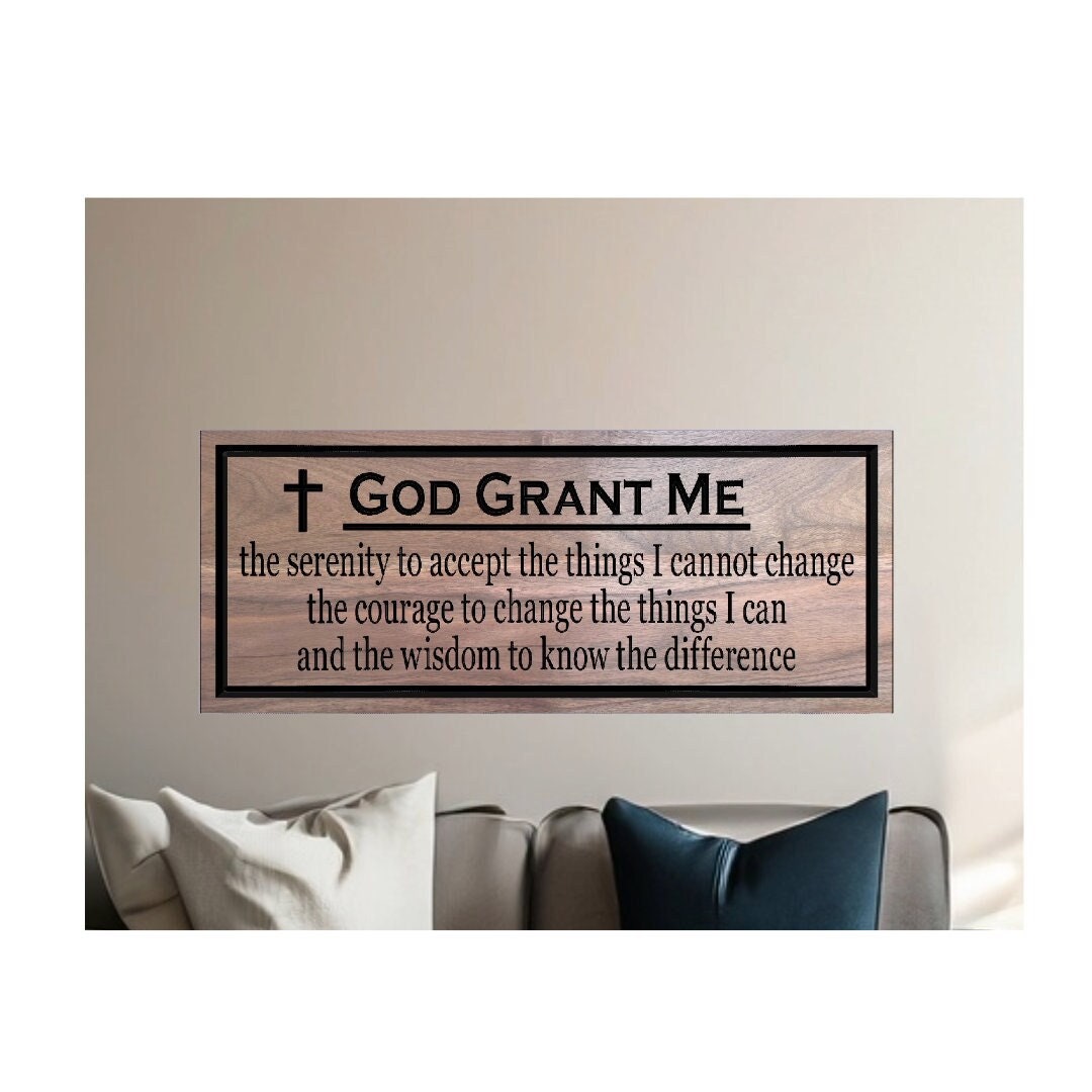 Serenity Prayer Sign Scripture Prayer Wall Art God Grant - Etsy