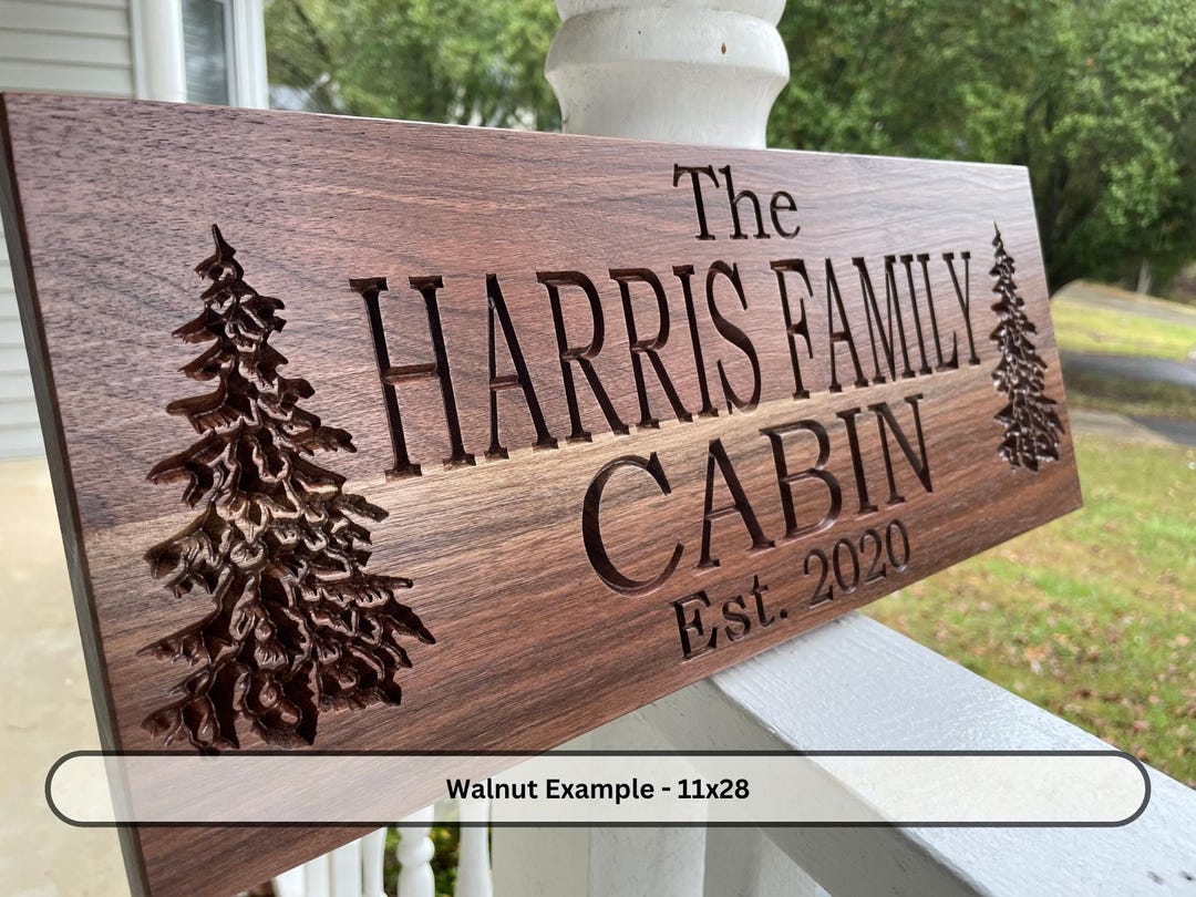 Custom Carved Wood Sign: Rustic Cabin, Lake House, Welcome Sign - Etsy