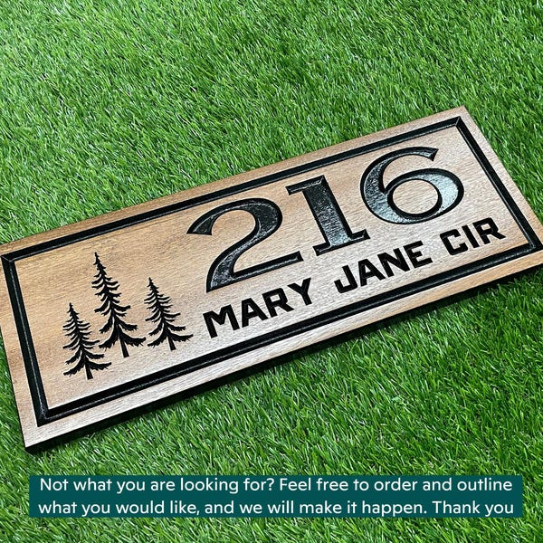 Wooden Address Sign - Etsy