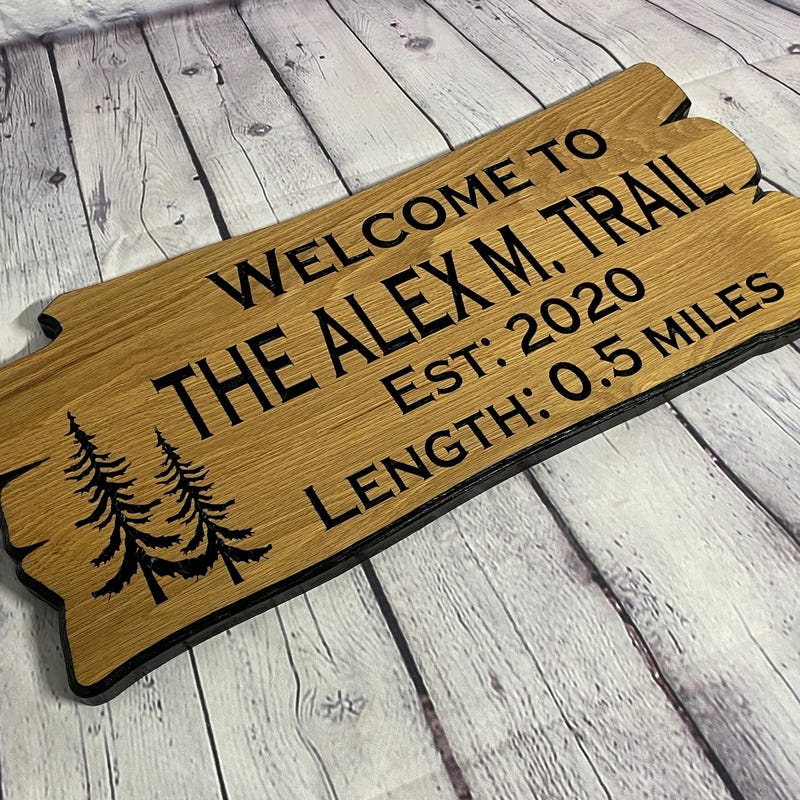 Hiking Sign - Etsy