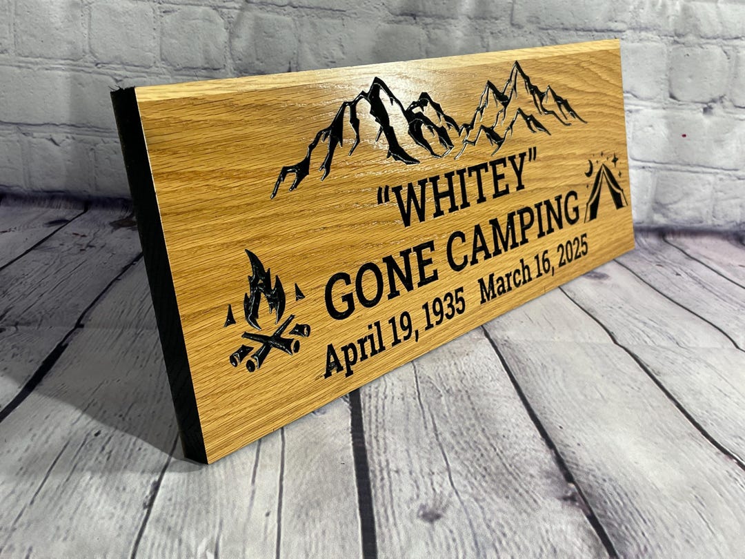 Personalized Camping Sign – Rustic Outdoor Sign With Mountains ...