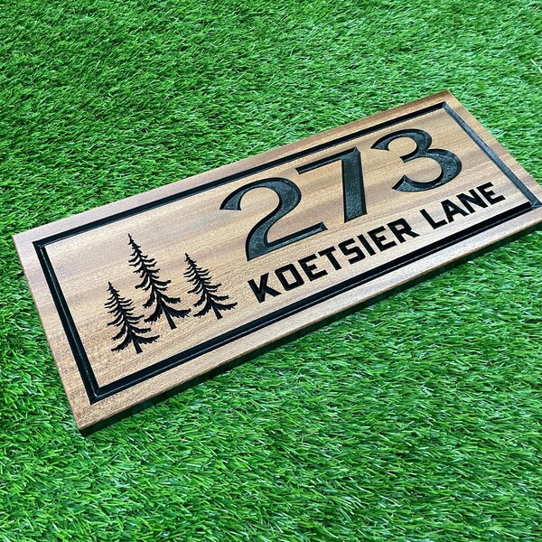 Wooden Address Sign - Etsy