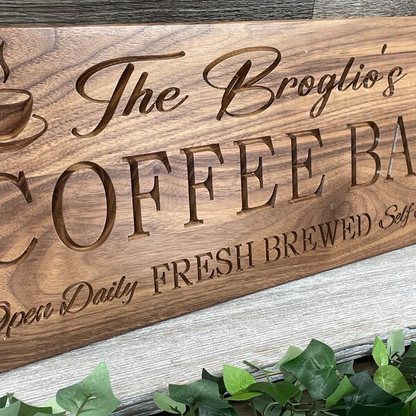Wooden Coffee Sign - Etsy