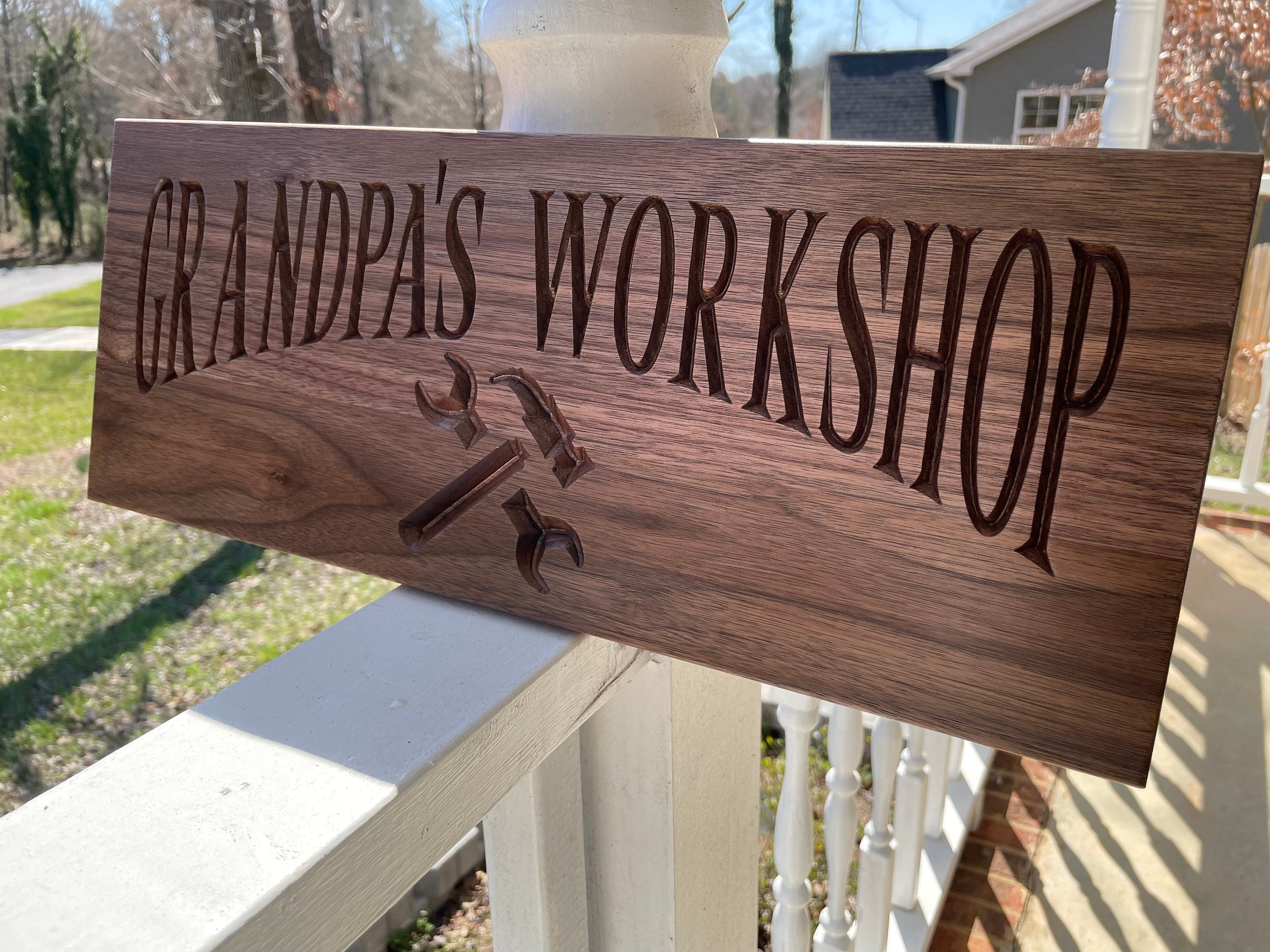 Garage Sign Custom Wood Sign Grandpa's Workshop Sign Gift - Etsy