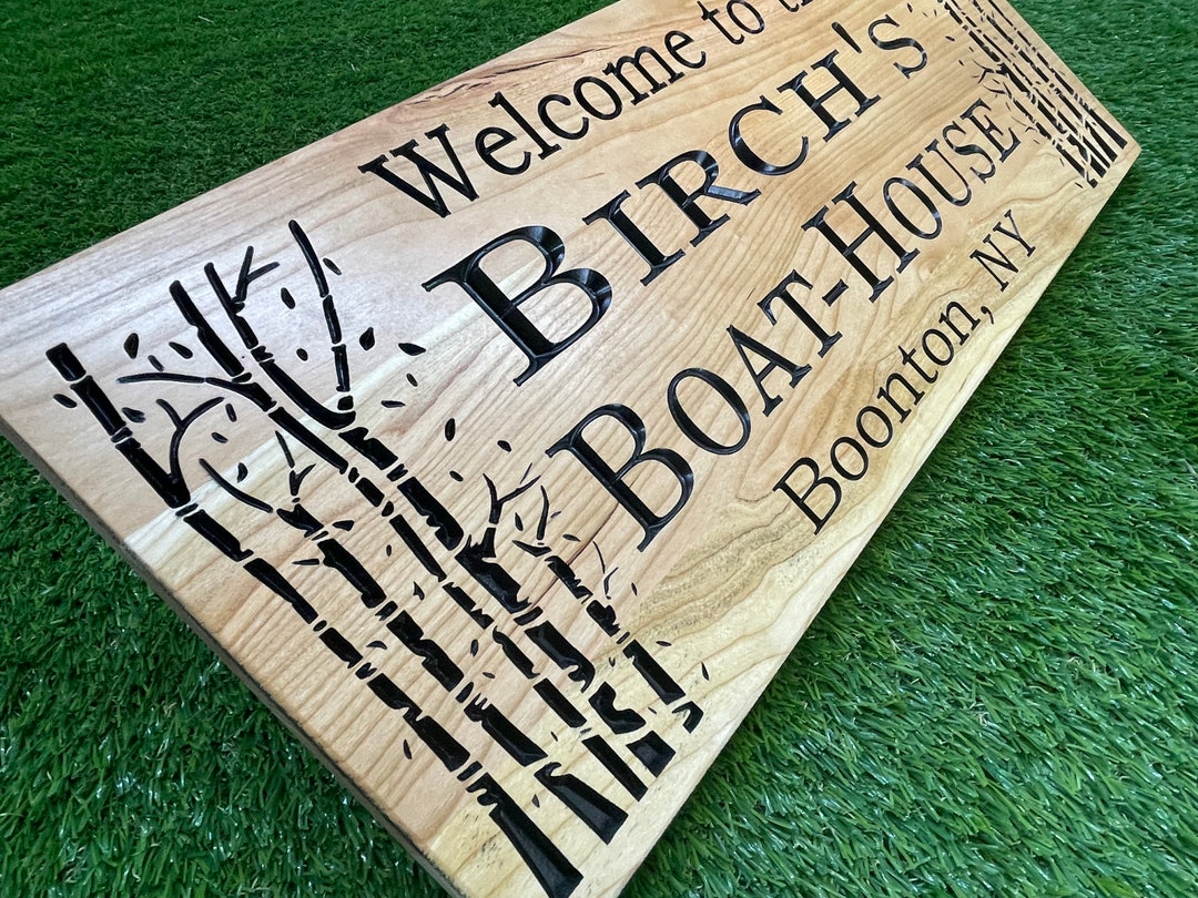 We Offer Personalized Wooden Cabin Signs Featuring Carved - Etsy