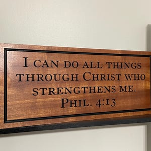 Philippians 413 Scripture Sign - Bible Verse Home Decor - Inspirational ...