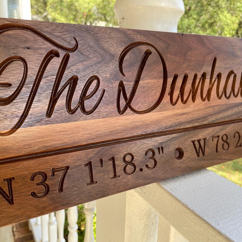 Wood Sign Latitude Longitude - Etsy