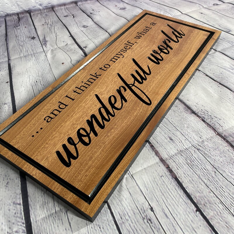 What a Wonderful World Sign - Etsy