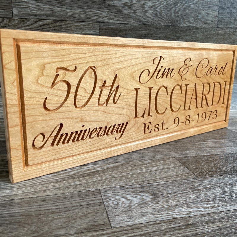 50th Wedding Anniversary Wood Signs - Etsy