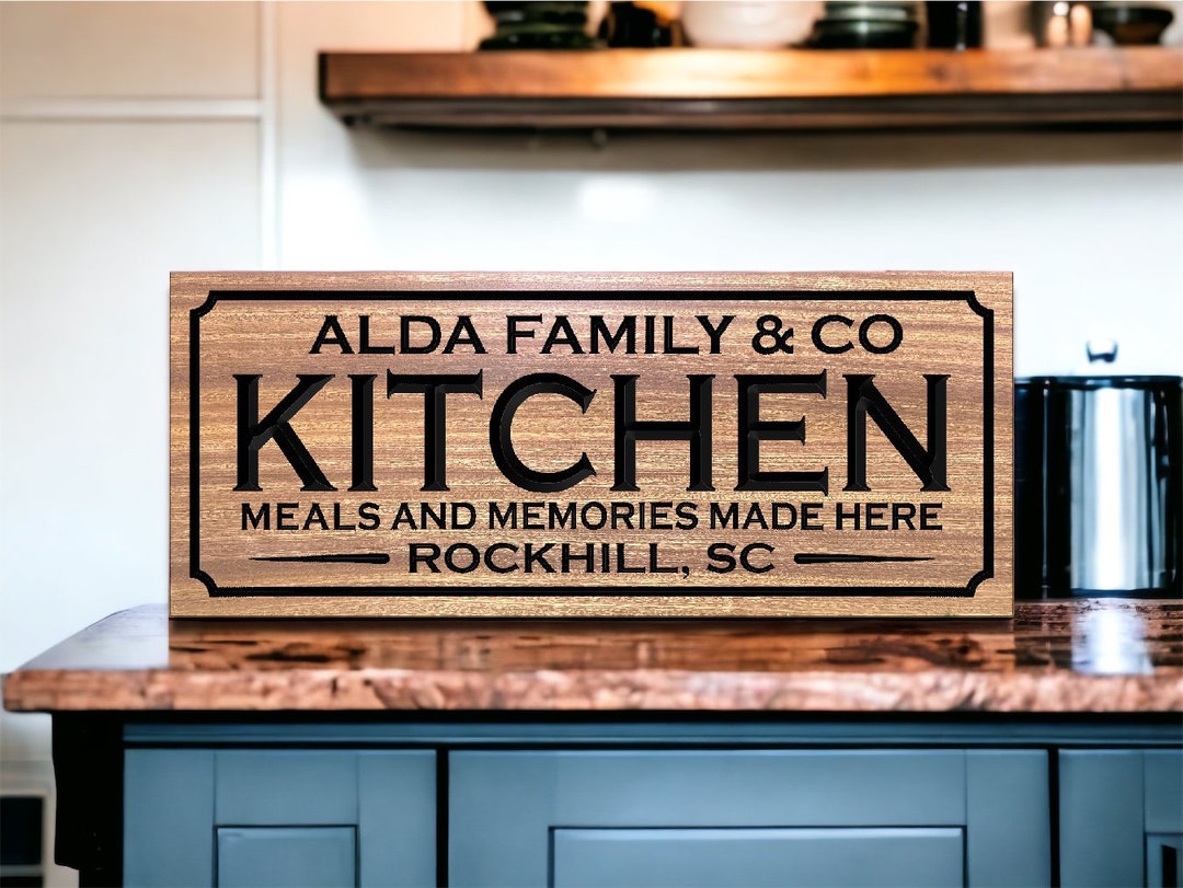 Personalized Family Kitchen Sign Custom Kitchen Sign - Etsy