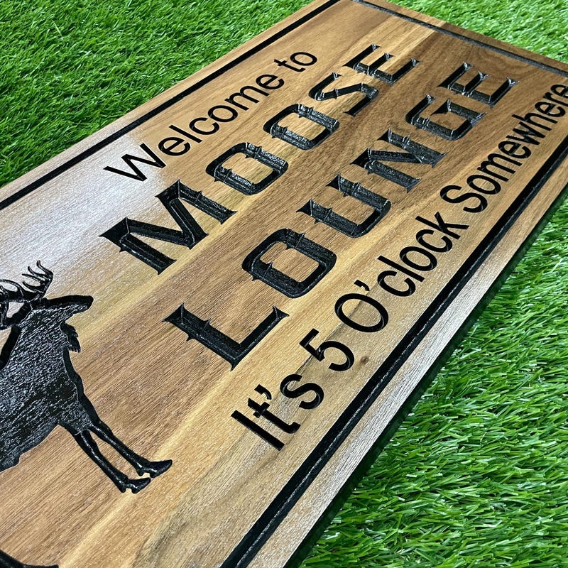 Moose Welcome Sign - Etsy