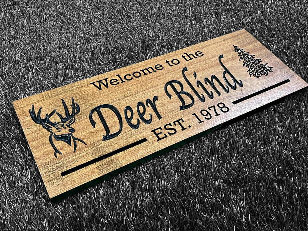 Rustic Deer Blind Outdoor Sign, Transform Your Deer Blind or Any Space ...