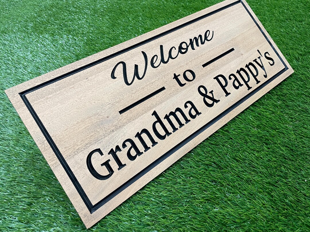 Gift for Grandparents Farmhouse Sign Rustic Wood Sign Grandpa's Shop ...