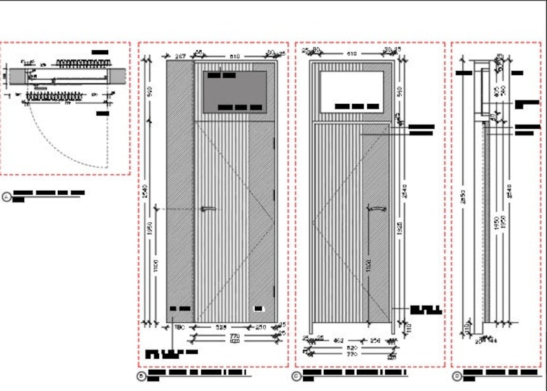 Entrance Door, External Door Design, Interior Design, Modern Style, CAD ...