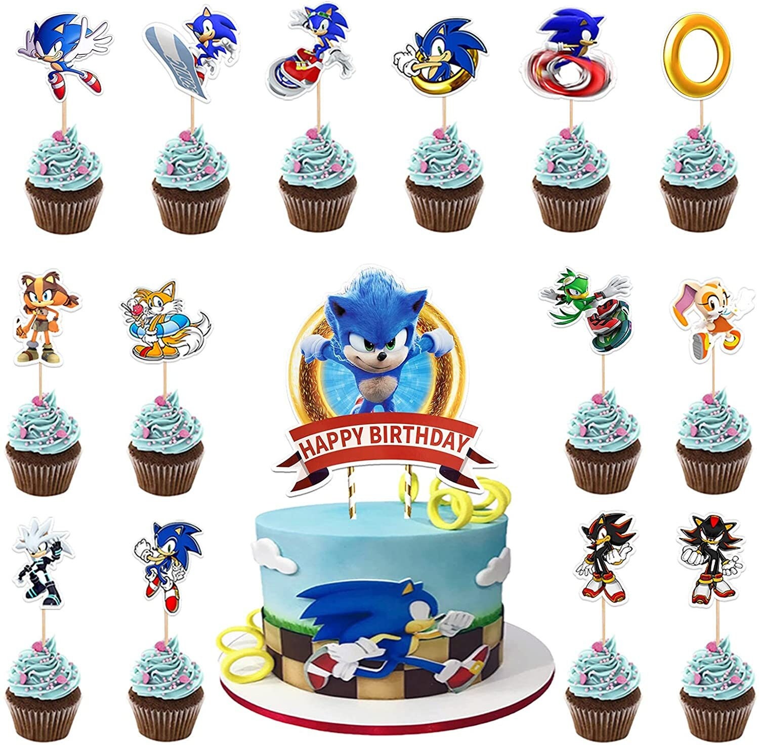 Party Décor hedge hog cupcake topper hedgehog birthday cake topper ...