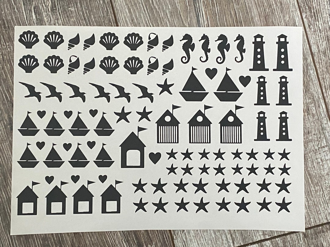 Stickers MARITIM Maritime Stickers Mini Stickers DIN A4 Format Starfish ...