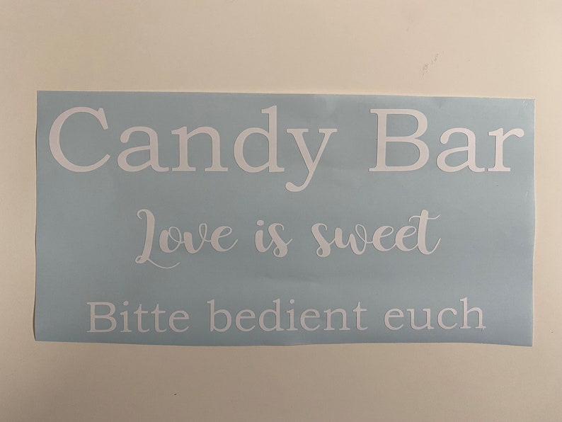 Aufkleber - Sticker - Candy Bar - Love is sweet - Bitte bedient euch ...