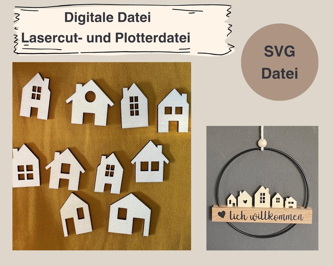 SVG - File - House Set 1 - Download - Houses - House - Laser File File ...