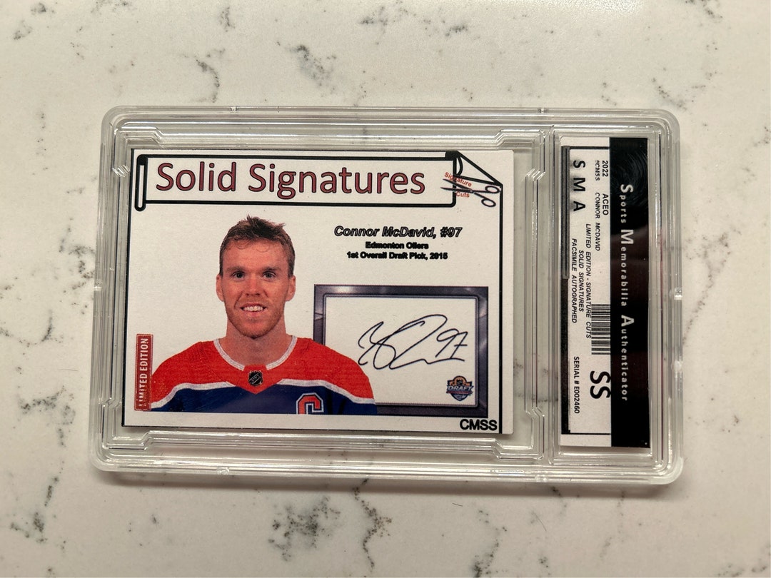 2022 Connor Mcdavid Solid Signatures Facsimile Autographed - Etsy